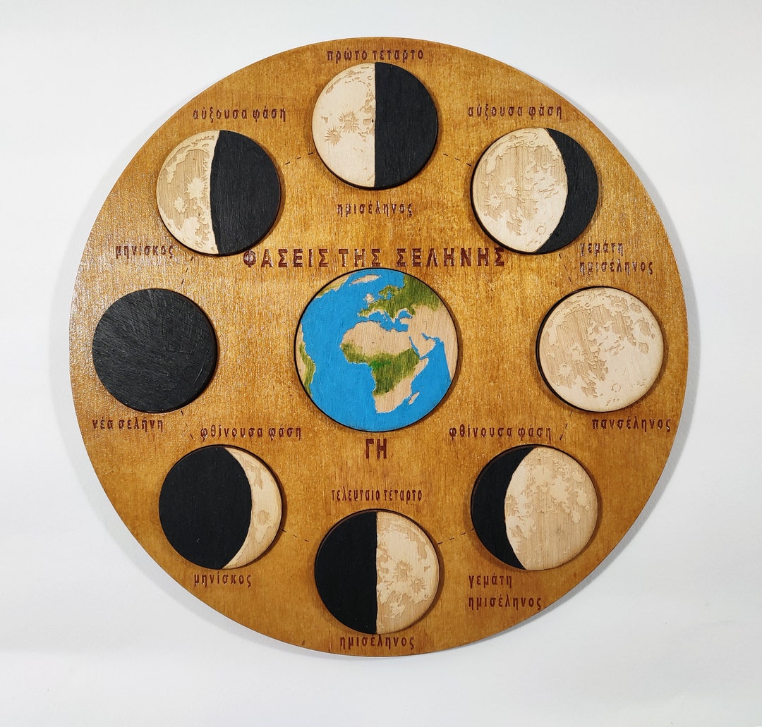 Educational Puzzle "moon Phases" - Etsy