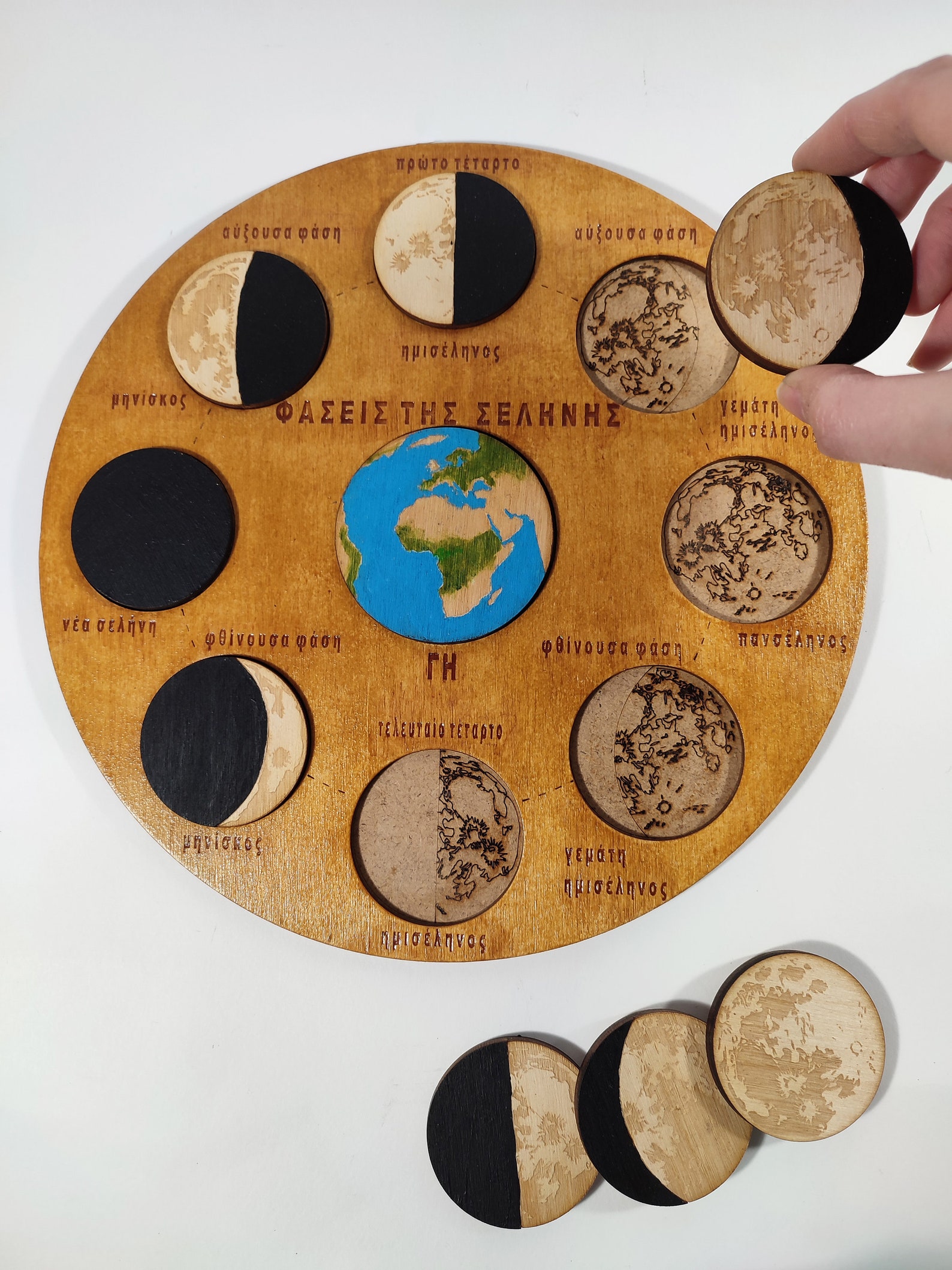 Educational Puzzle "moon Phases" - Etsy