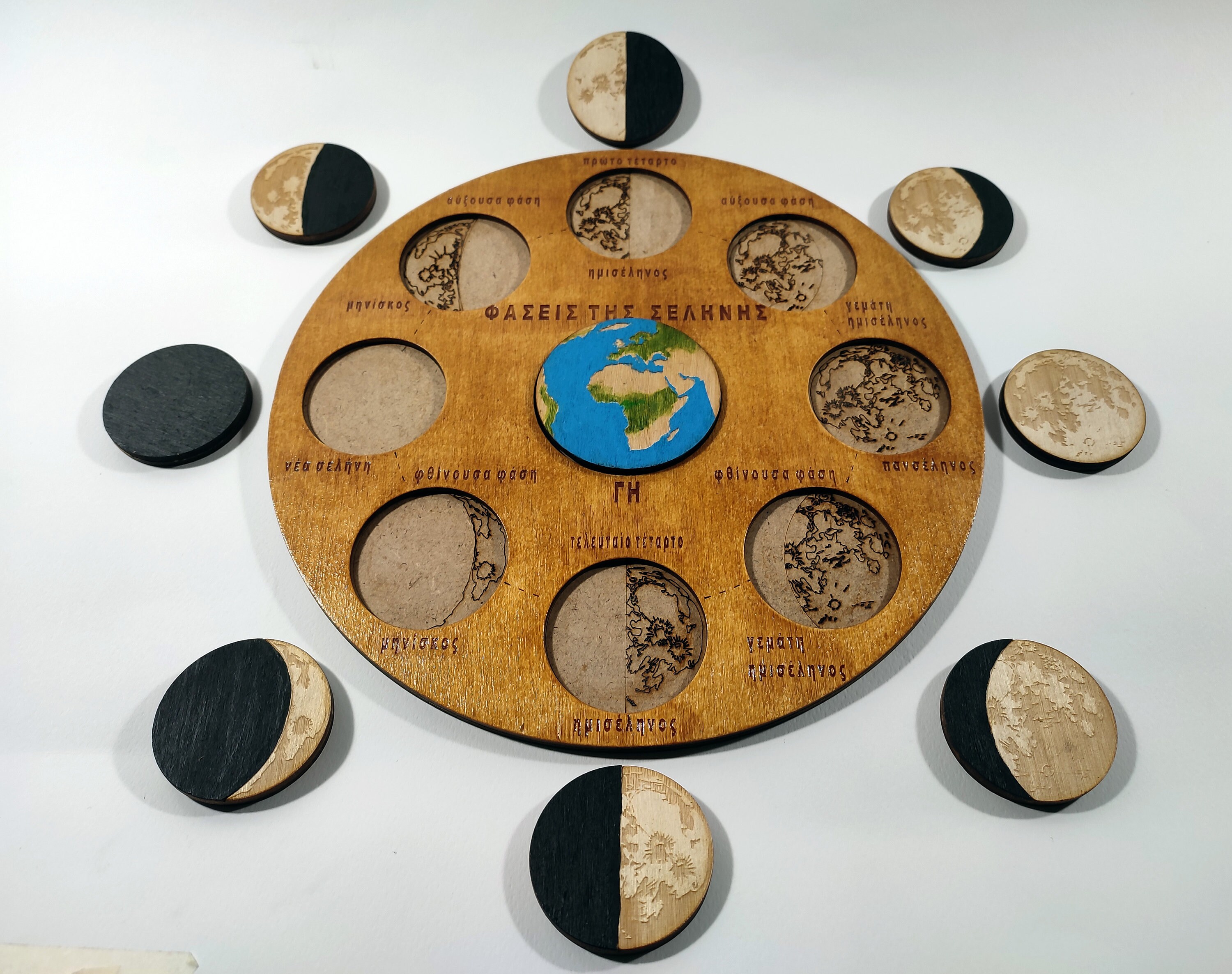 Educational Puzzle "moon Phases" - Etsy