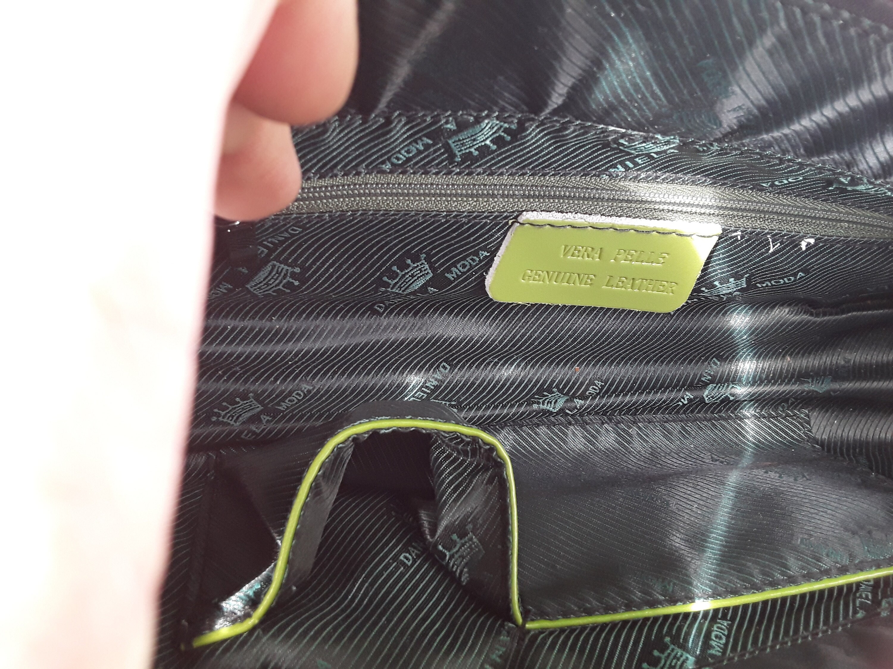 DANIELA MODA Italian Leather Bright Yellow Satchel Purse VERABELLE ...