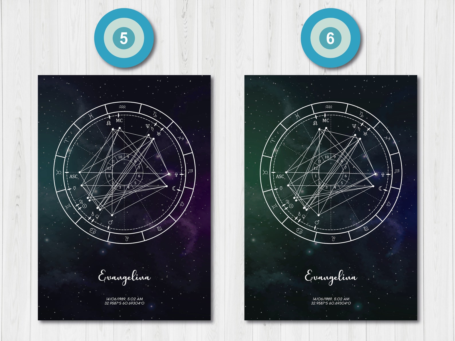 Personalized Birth Chart Astrology Gift Natal Chart Art - Etsy