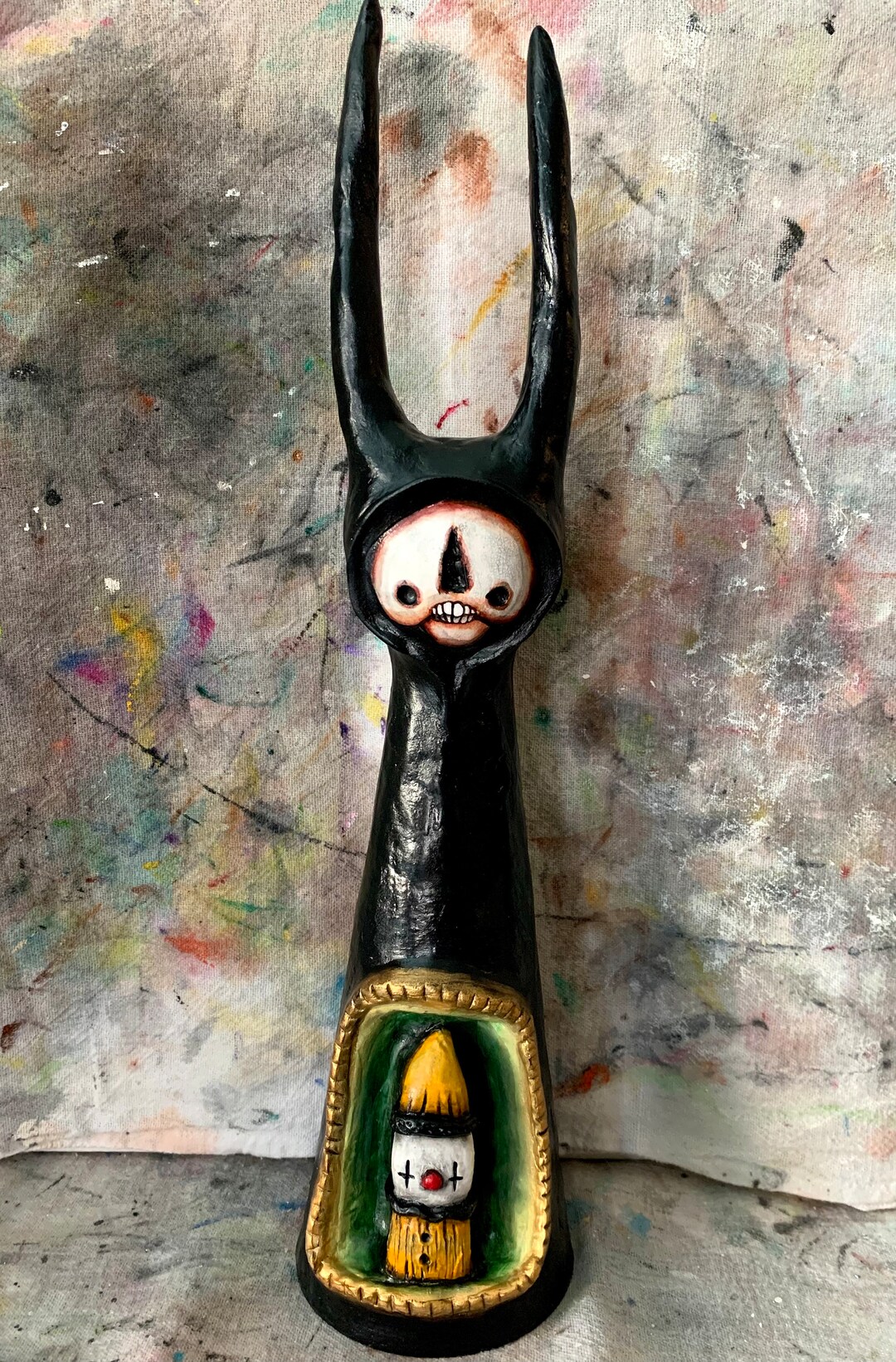 Clown Demon Boogeyman Clay Sculpture - Etsy