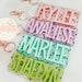 Confetti Glitter Backpack Tags, Kids Keychains, Personalized Keychain ...