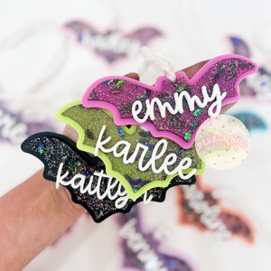 Sparkly Bat Halloween Tag, Halloween Basket Tag, Halloween Gifts for ...