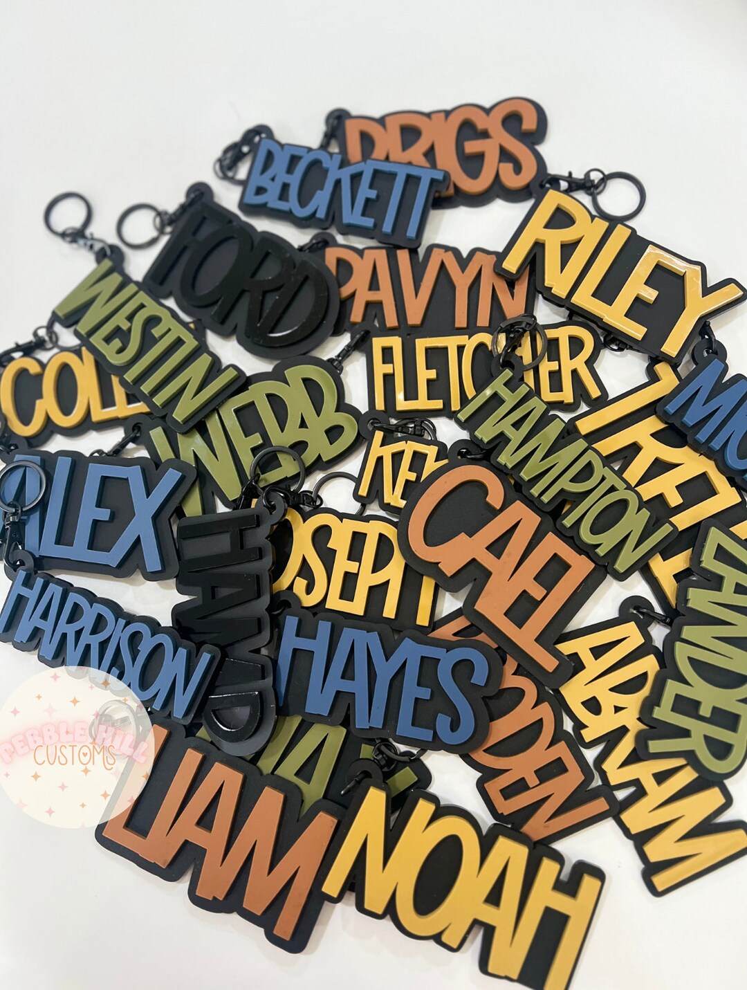 Boys Backpack Tags, Kids Keychains, Personalized Keychain, Acrylic ...