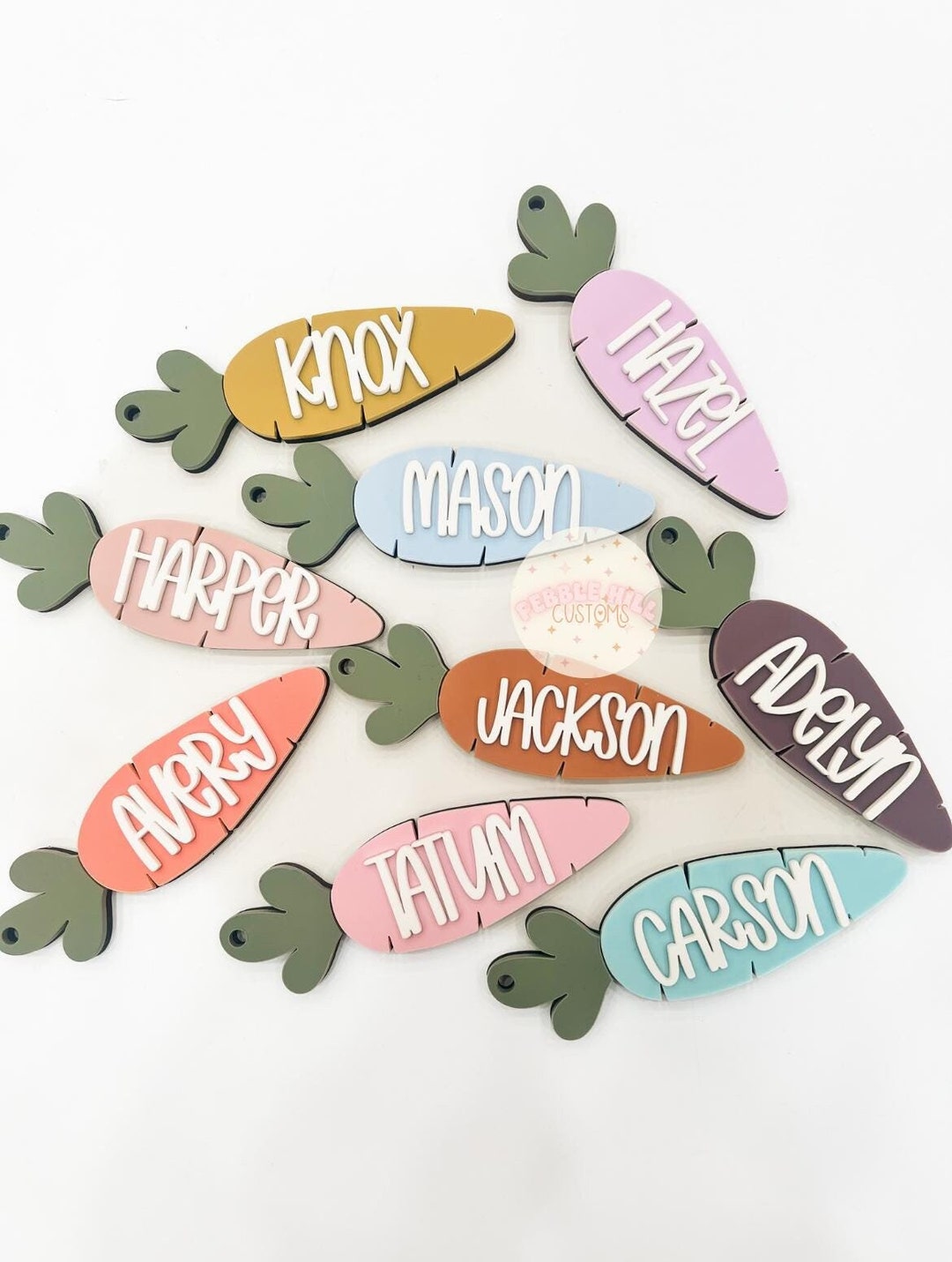 Carrot Easter Tags, Easter Basket, Easter for Kids, Personalized Name ...