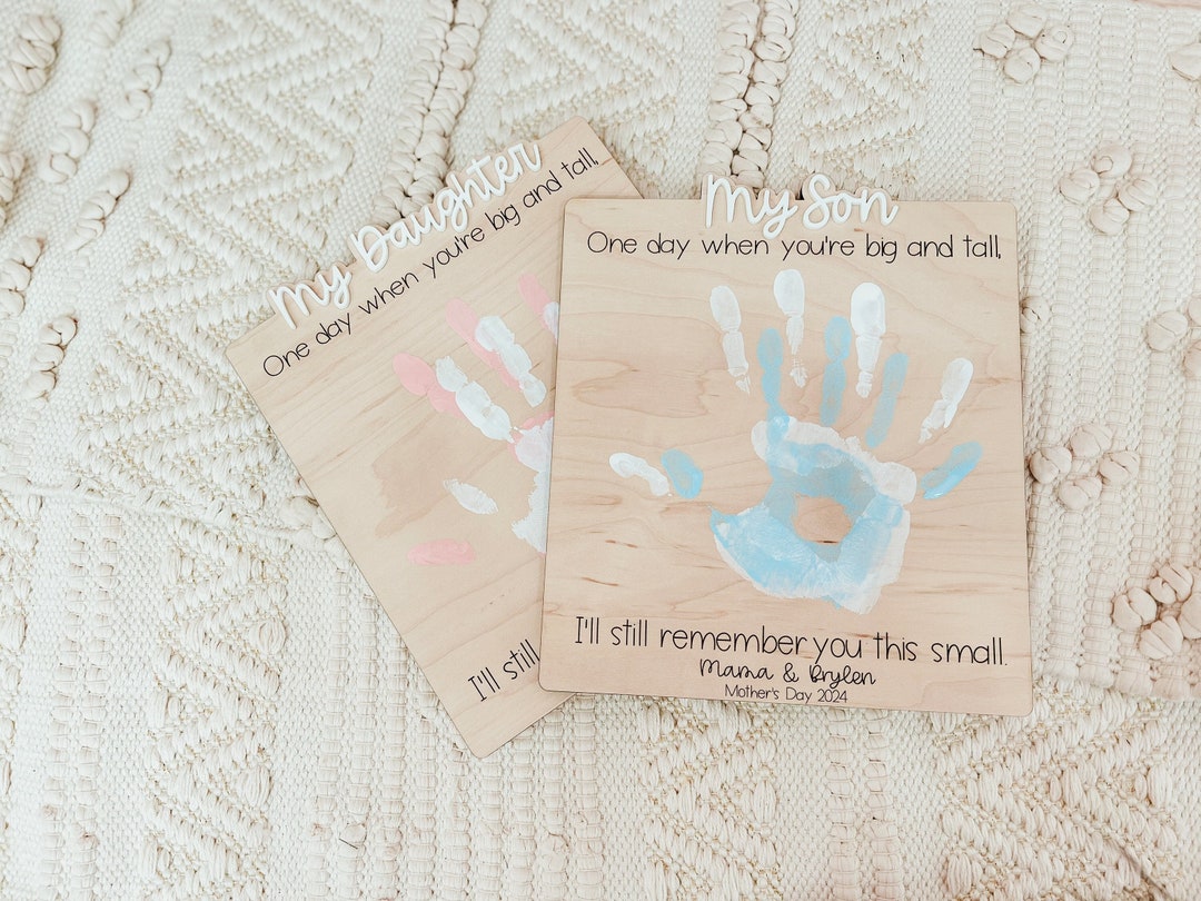 Mommy and Me Handprint Sign, Mother's Day, Kids Milestones, Handprint ...