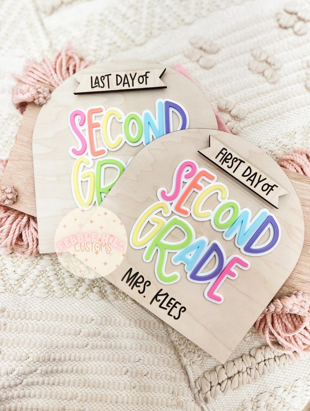 Classroom First Day of School Sign, Interchangeable Back to School ...