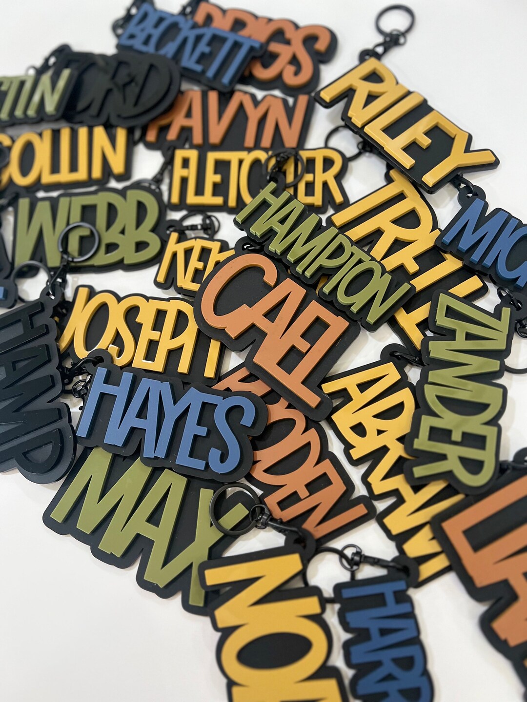 Boys Backpack Tags, Kids Keychains, Personalized Keychain, Acrylic ...