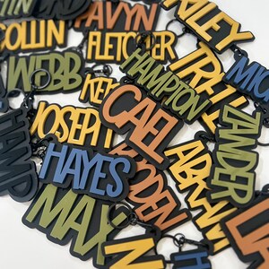 Boys Backpack Tags, Kids Keychains, Personalized Keychain, Acrylic ...
