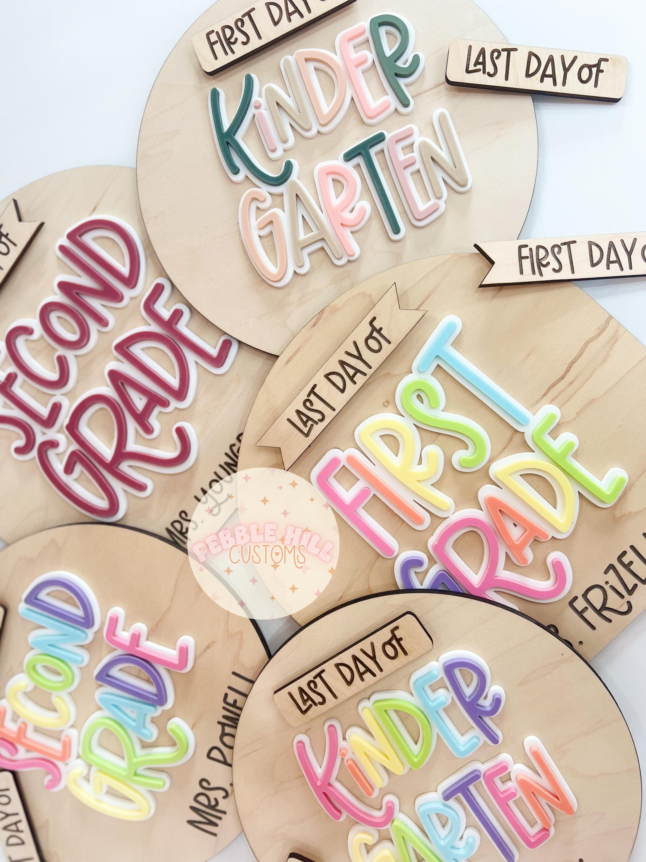 Classroom First Day of School Sign, Interchangeable Back to School ...