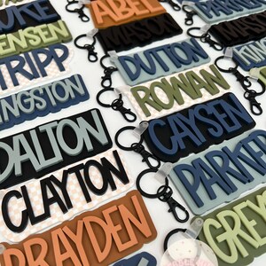 Boys Backpack Tags, Kids Keychains, Personalized Keychain, Acrylic ...