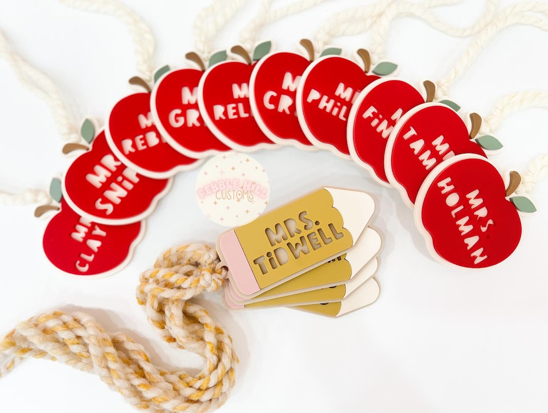 Apple Teacher Gift Tag, Pencil Tag, Teacher Gifts, Teacher Appreciation ...