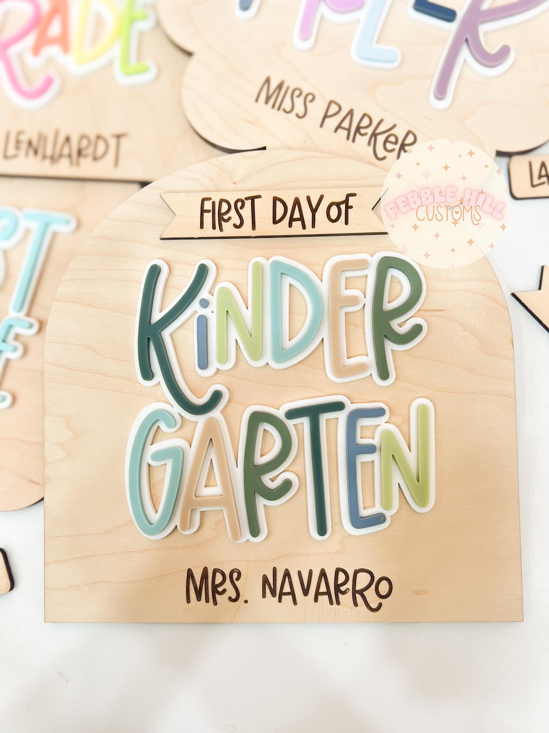 Classroom First Day of School Sign, Interchangeable Back to School ...