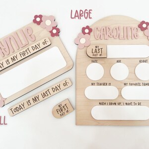 Checkered Boys First Day of School Sign, Interchangeable Back to School ...