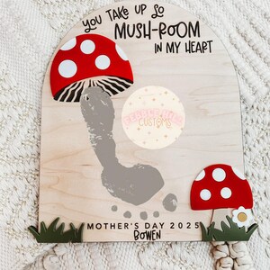 Mushroom Mother's Day Handprint Sign, Mother's Day, Kids Milestones ...