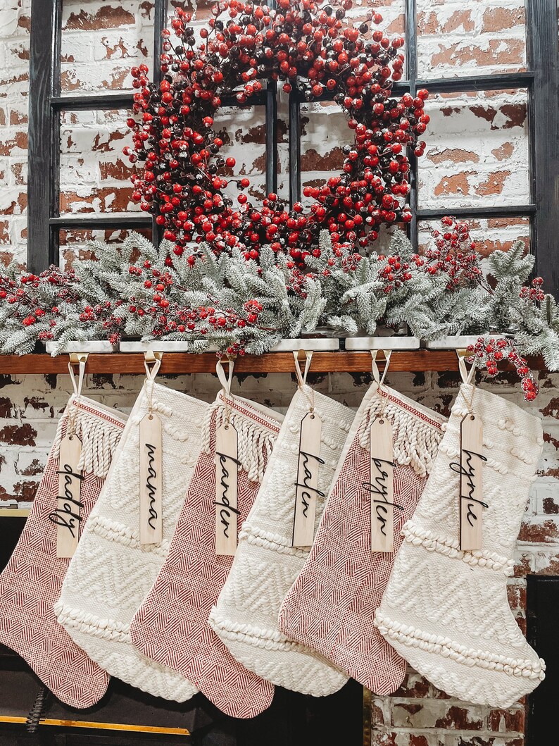 Stocking Tags Personalized Stocking Tags Laser Cut - Etsy