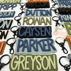 Boys Backpack Tags, Kids Keychains, Personalized Keychain, Acrylic ...