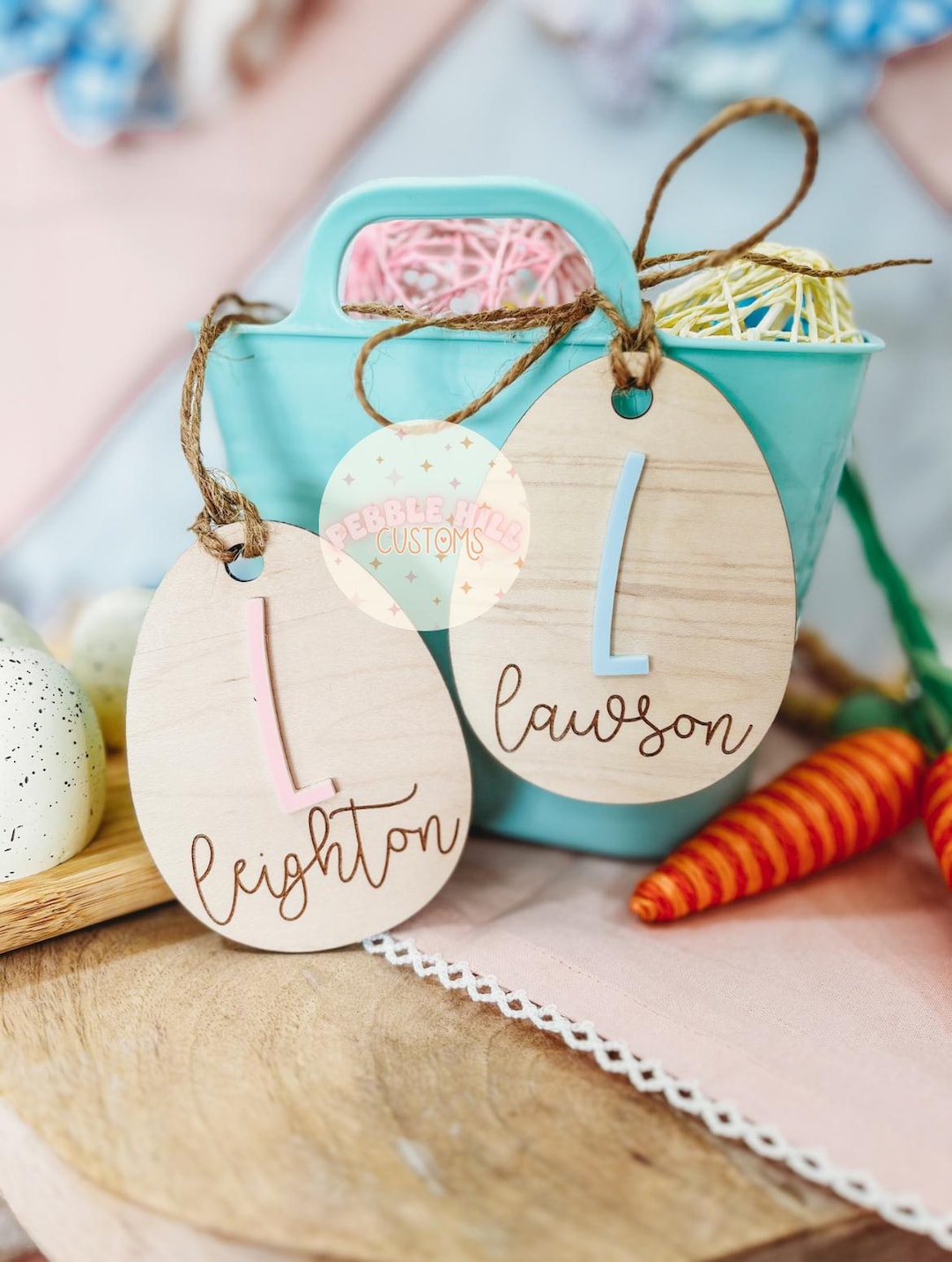 Easter Tags | Easter Basket | Easter for Kids | Personalized Name Tag ...