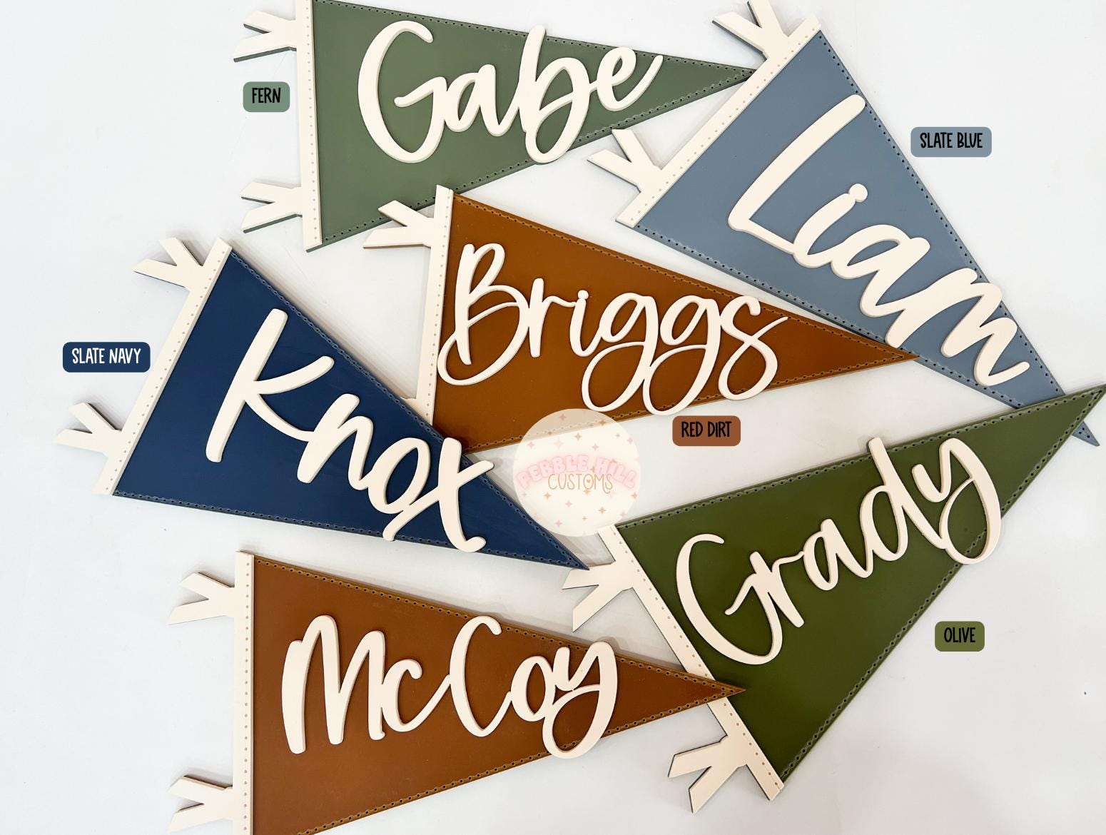 Pennant Baby Name Sign, Mini Baby Sign, Fresh 48, Newborn Photo Prop ...