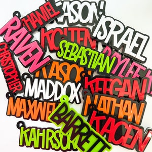 Backpack Tags, Kids Keychains, Personalized Keychain, Acrylic Keychain ...
