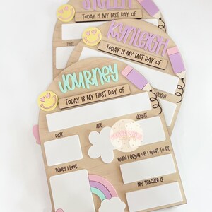 Rainbow Girls First Day of School Sign, Interchangeable Back to School ...