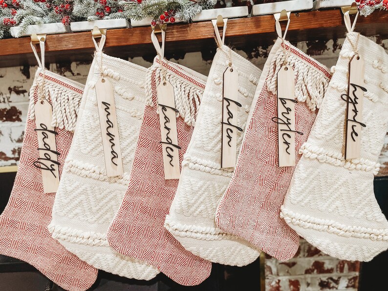 Stocking Tags Personalized Stocking Tags Laser Cut - Etsy