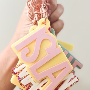 Backpack Tags, Kids Keychains, Personalized Keychain, Acrylic Keychain ...