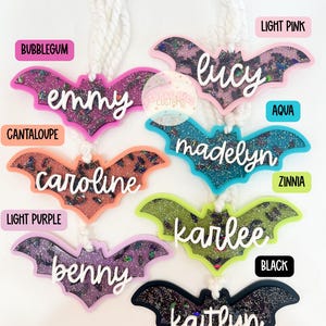 Sparkly Bat Halloween Tag, Halloween Basket Tag, Halloween Gifts for ...
