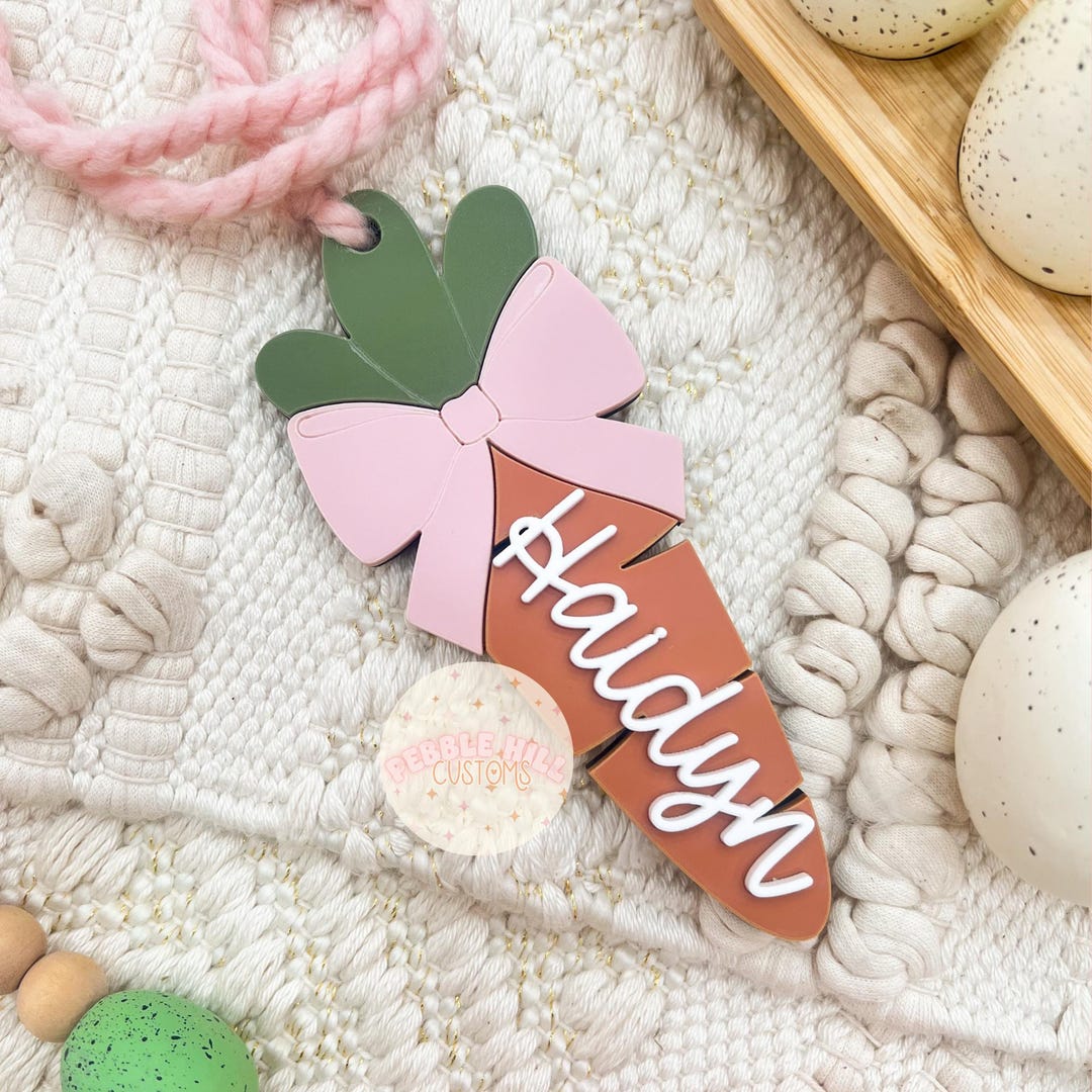 Bow Carrot Easter Tags, Bow Easter Basket, Easter for Kids ...