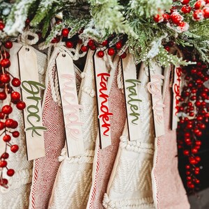 Stocking Tags Personalized Stocking Tags Laser Cut - Etsy
