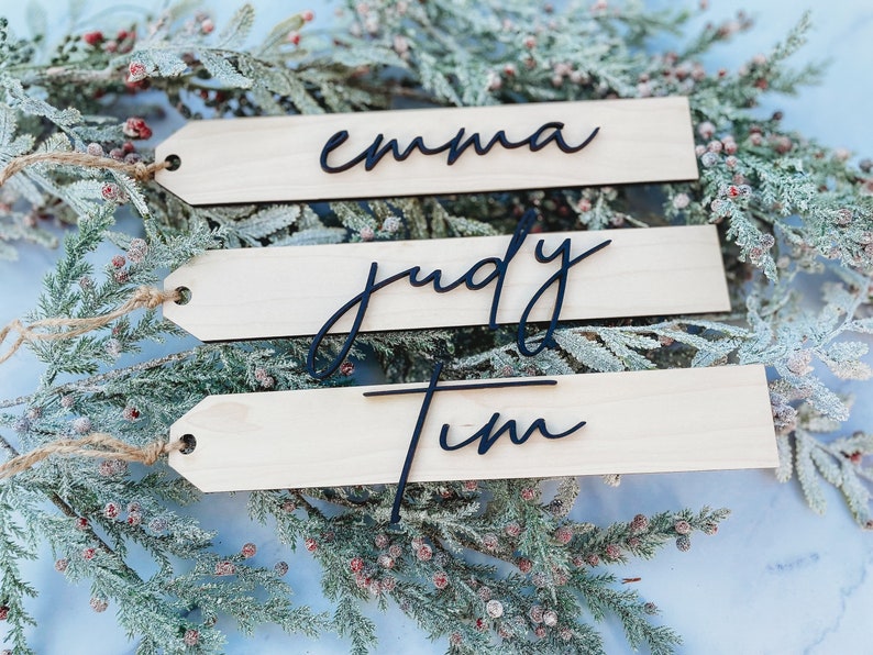 Stocking Tags Personalized Stocking Tags Laser Cut - Etsy