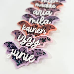 Sparkly Bat Halloween Tag, Halloween Basket Tag, Halloween Gifts for ...