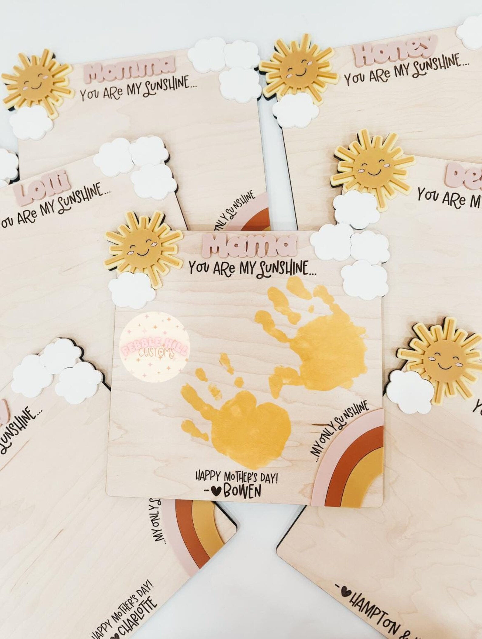Sunshine Mother’s Day Handprint Sign, Gifts for Mom, Gifts for Grandma ...