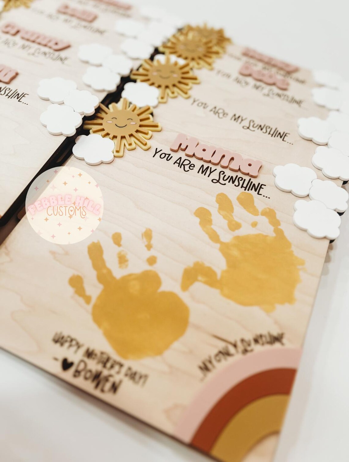 Sunshine Mother’s Day Handprint Sign, Gifts for Mom, Gifts for Grandma ...