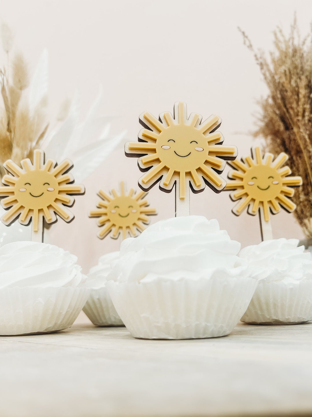 Sunshine Cupcake Topper, First Trip Around the Sun, Birthday Party ...