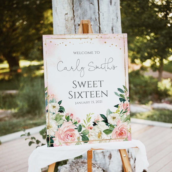 Large Sweet Sixteen Sign - Etsy