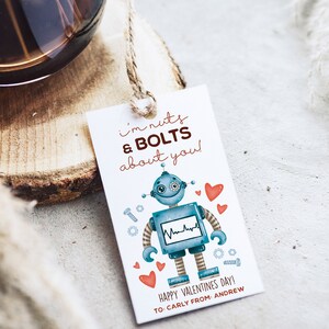Robot Valentine Card Template, Kids Valentine Printable, Classroom ...
