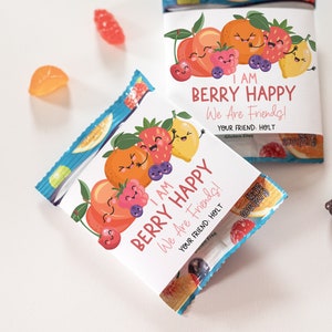 Fruit Snack Valentine Printable,unique Valentine Template,berry Happy ...