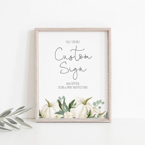 8x10 Fall Custom Sign Printable Template Design Your Own - Etsy