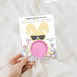 Editable Play Dough Easter Gift Tag Printable Template, Pastel Spring ...
