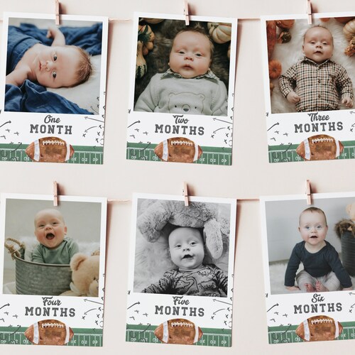 Monthly Photo Banner First Year Picture Monthly Photos Tags - Etsy