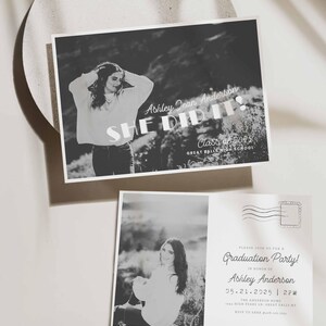 Vintage Postcard Inspired Graduation Party Invitation, Graduate Card ...