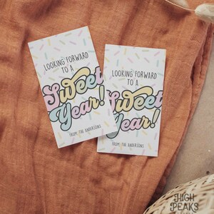 Sweet Year Gift Tag Template, Printable Rainbow Sprinkles Back to ...