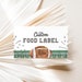 Editable Food Tent Template,flat Food Label Card,football Birthday ...