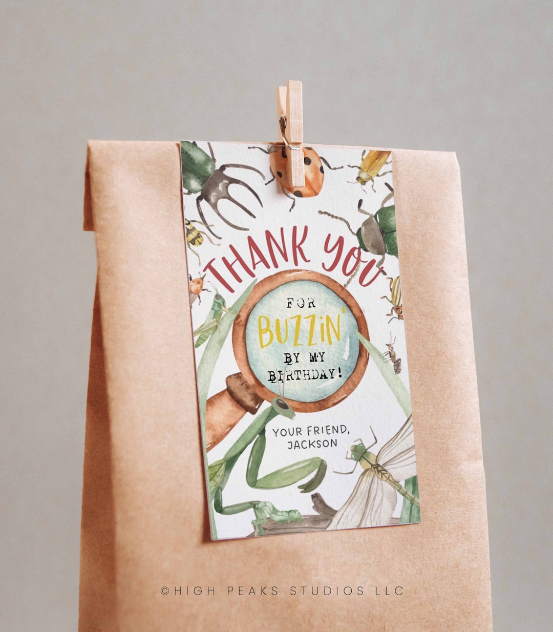 Editable Bug Favor Tag, Boy Birthday Favor Labels, Bugging Out Party ...