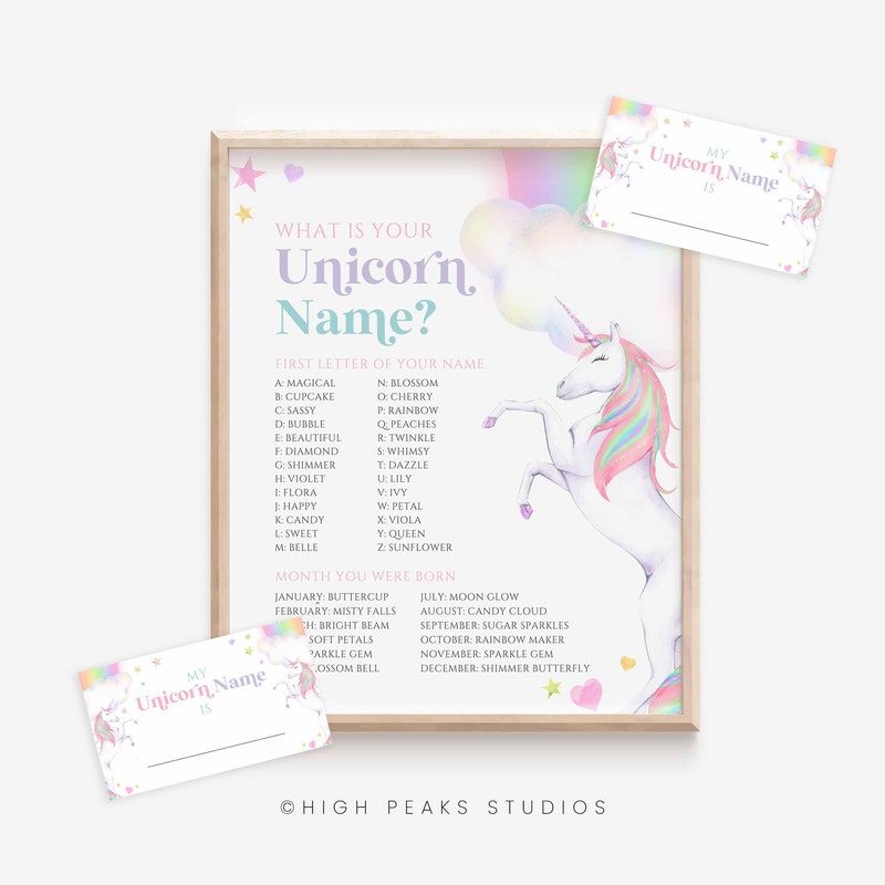 Unicorn Name Sign - Etsy