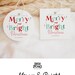 Wishing You a Merry and Bright Christmas Gift Tag Modern Xmas - Etsy