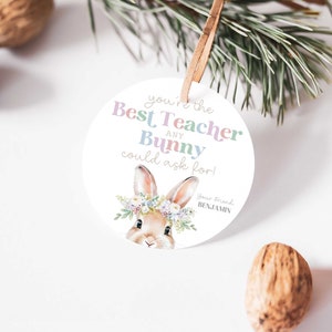 Easter Teacher Appreciation Gift Tag Printable, Any Bunny Spring Gift ...