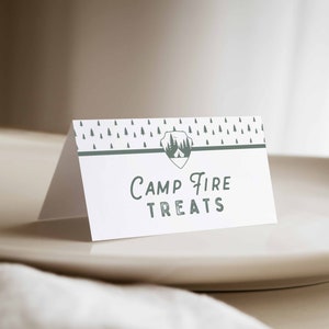Editable Happy Camper Favor Tag Template, Camp Thank You Sticker ...